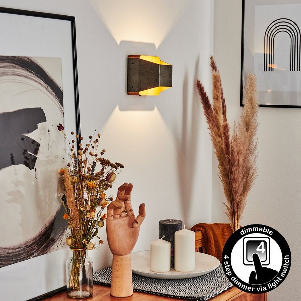 Hofstein Wandleuchte Semivicoli Moderne Wandlampe Aus Metallholz In