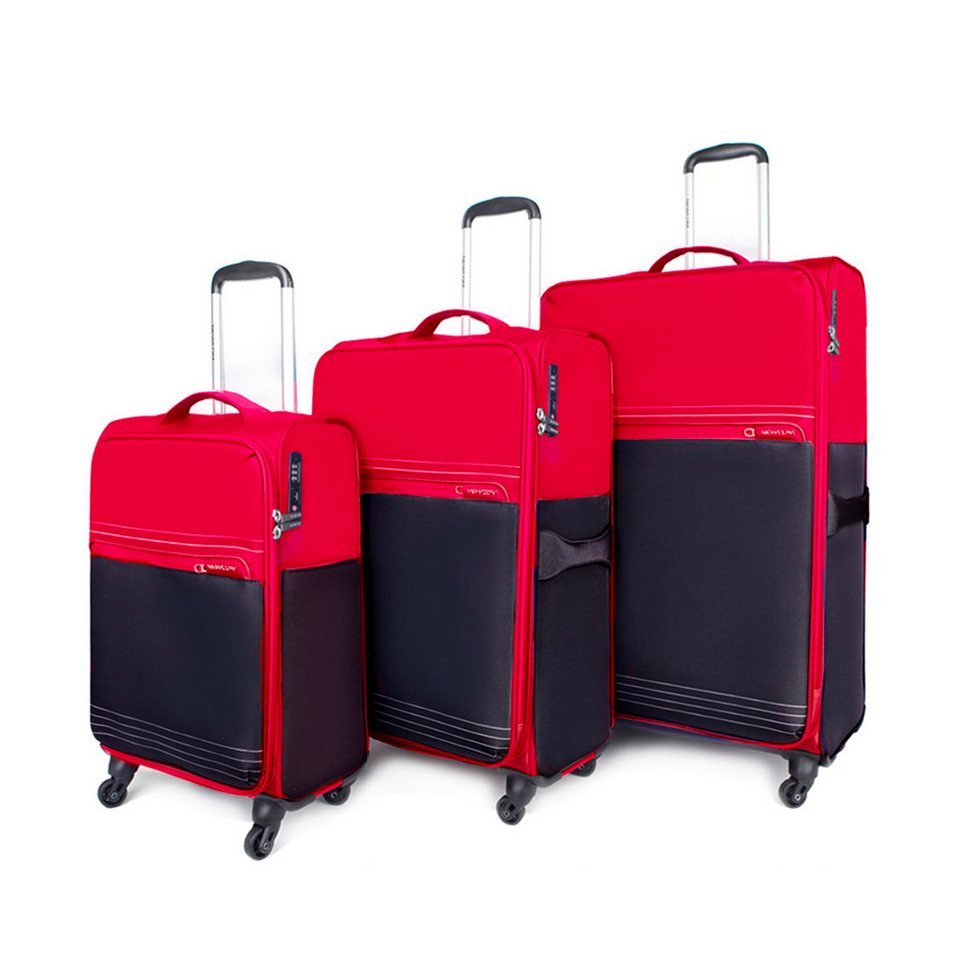 Newcom Trolleyset Design Kofferset Stoffkoffer Weichschalenkoffer Set
