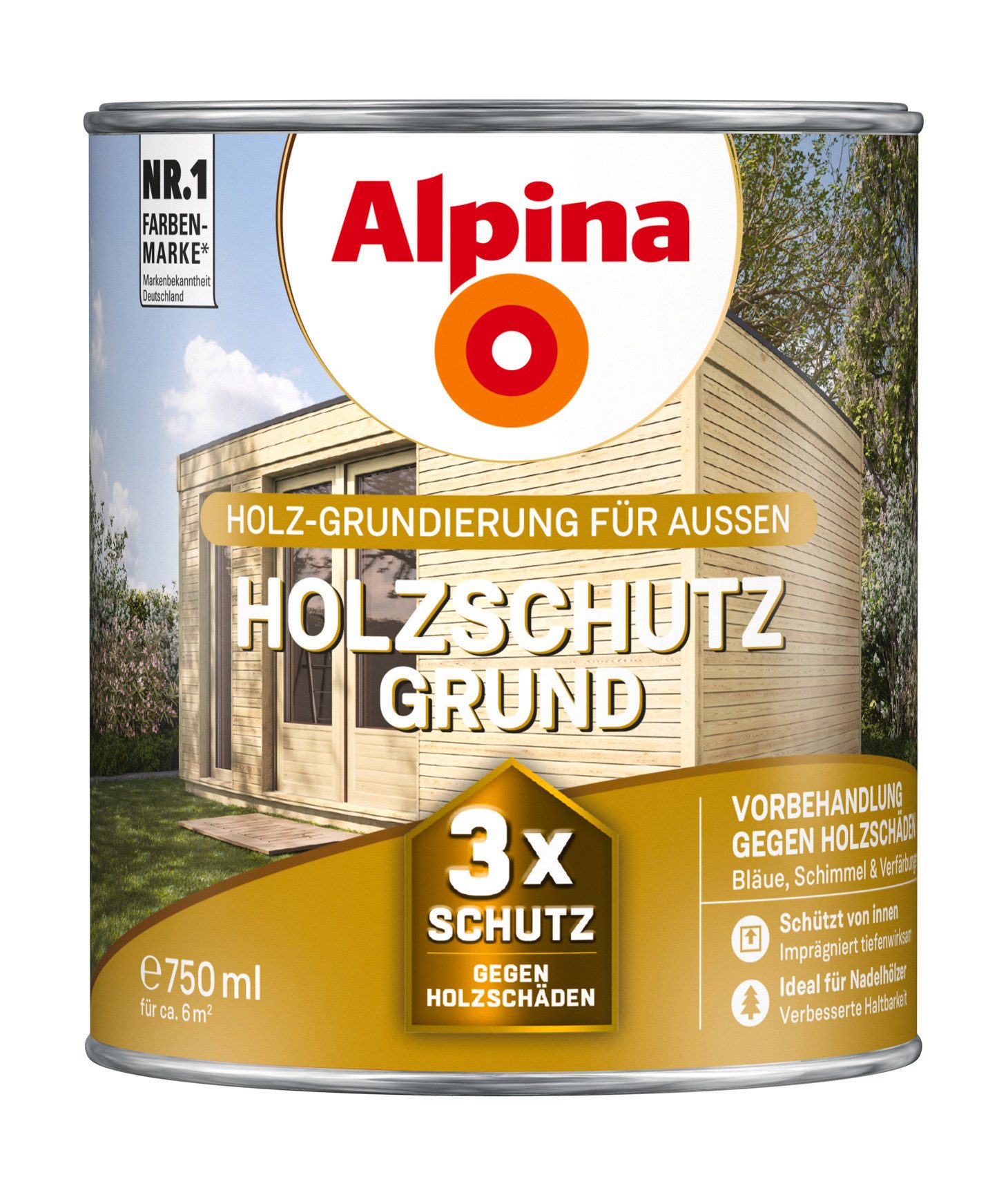 Alpina Grundierfarbe Alpina Holzschutz-Grund Farblos