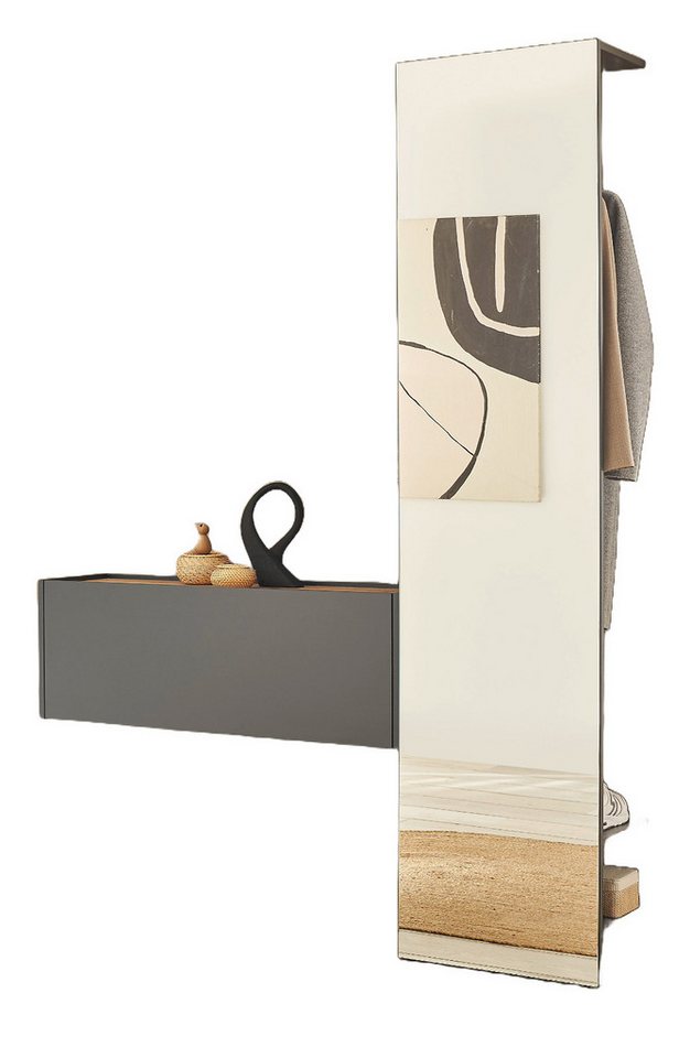 Furndesign Garderoben Set Center Flurgarderobe In Grau Matt Und