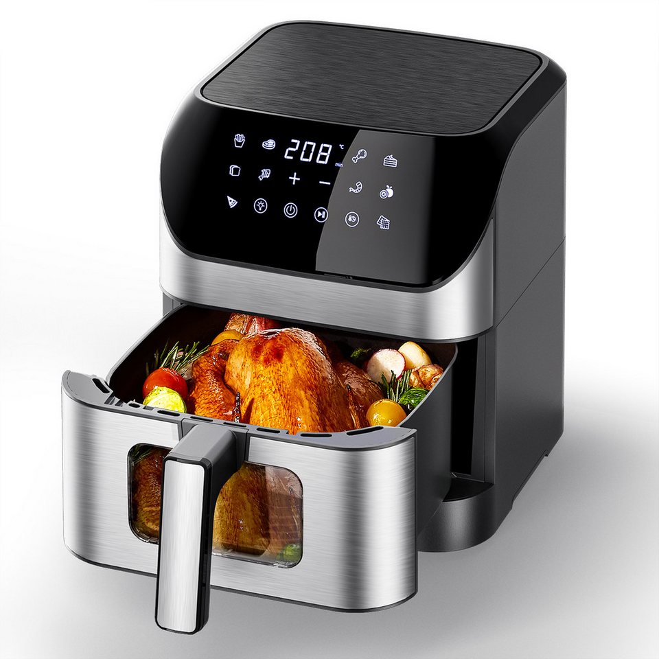 Oyajia Heißluftfritteuse 8l Airfryer Ohne Öl Fritteuse Mit Led