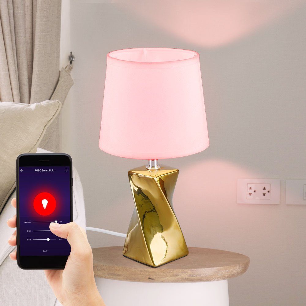 Etc Shop Smarte Led Leuchte Smart Rgb Led Tisch Leuchte Keramik Ess