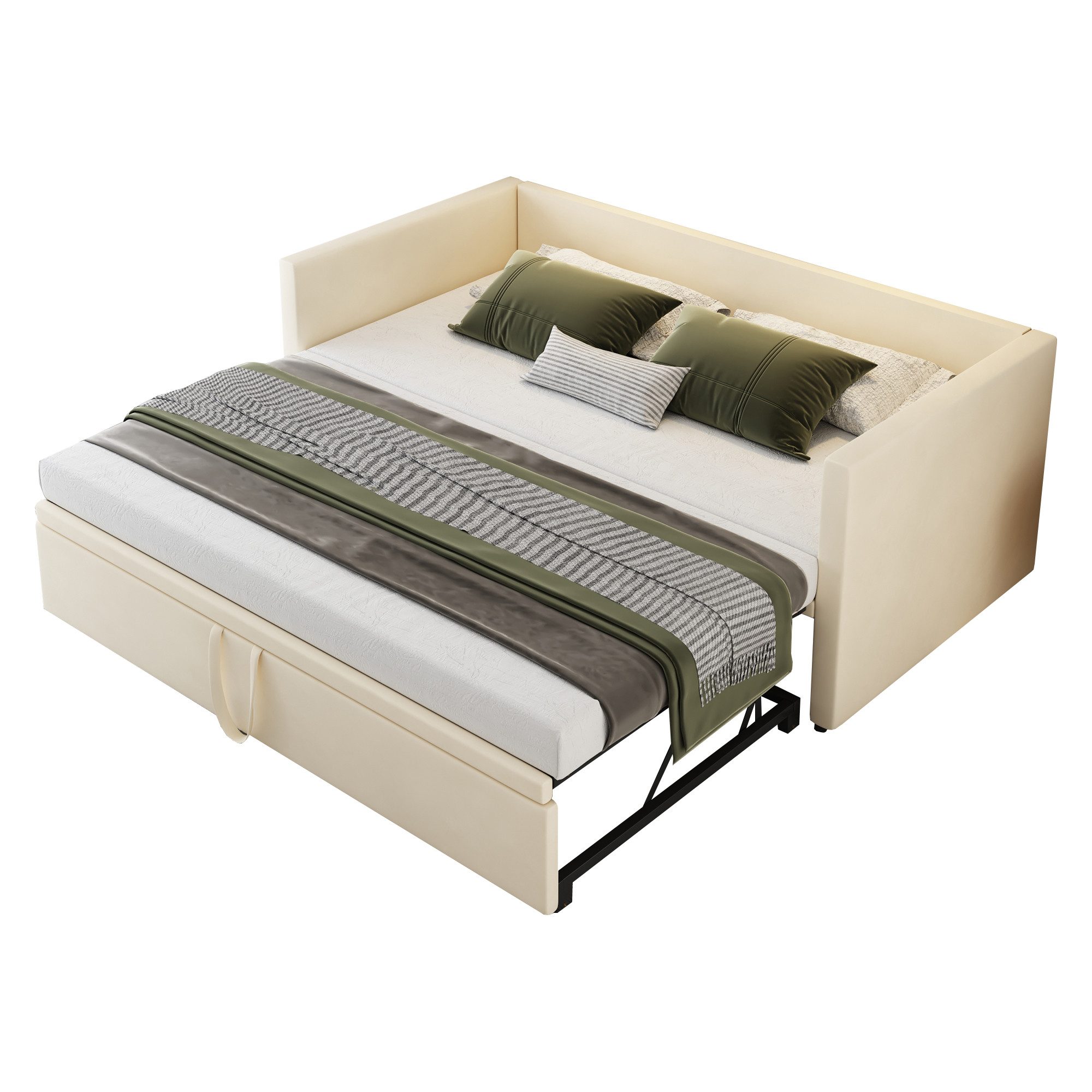 Merax Daybett Schlafsofa Ausziehbar Mit Lattenrost Funktionsbett Mit