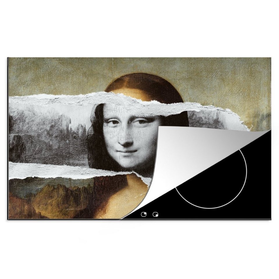 Muchowow Herdblende Abdeckplatte Mona Lisa Schwarz Und Weiß Da