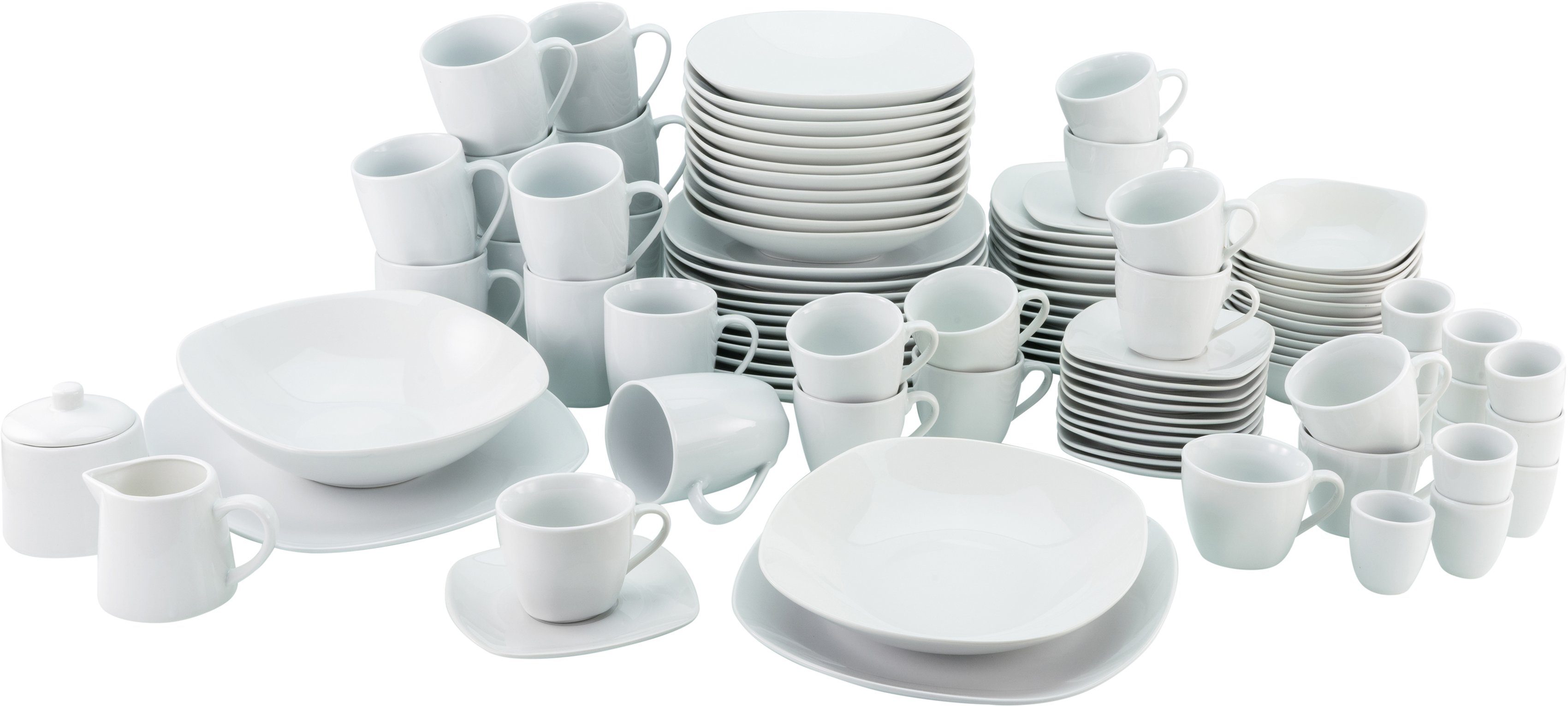 Creatable Kombiservice Geschirr Set Square 100 Tlg 12 Personen