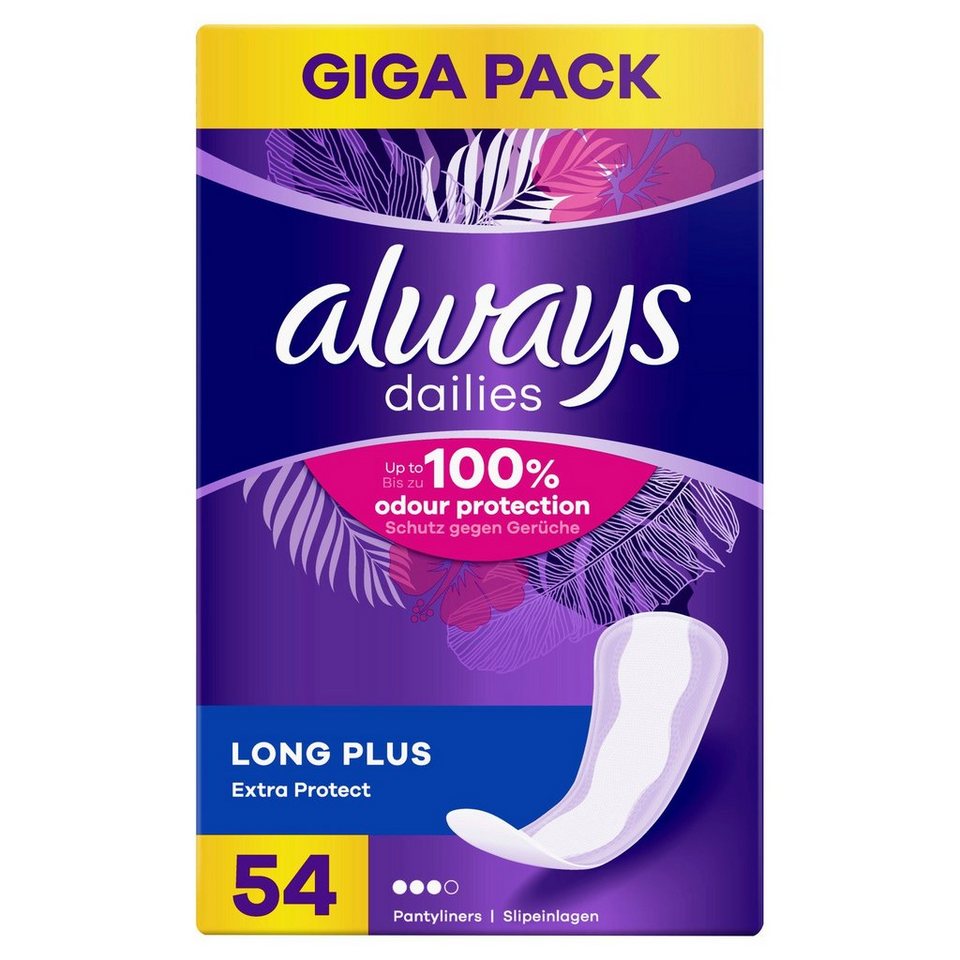 always Slip-Einlage 216 St. always Slipeinlage Extra Protect Long Plus ... always Slip-Einlage 216 St. always Slipeinlage Extra Protect Long Plus ...