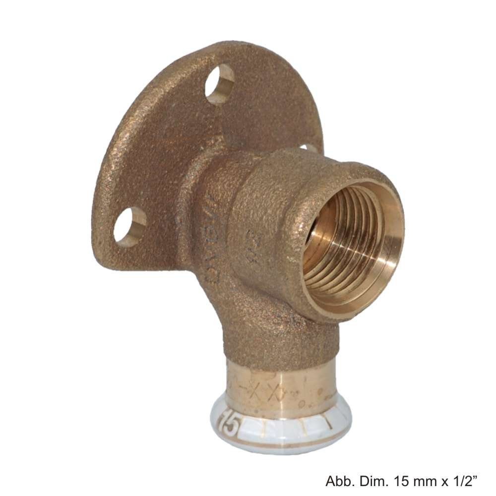 GEBERIT Wasserrohr Geberit Mapress Rotguss Deckenwinkel lang, 52mm, 18mm x 1/2"