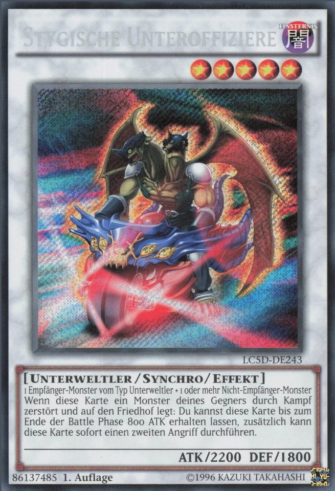 Recollectibles Sammelkarte Yugioh Karte Stygische Unteroffiziere