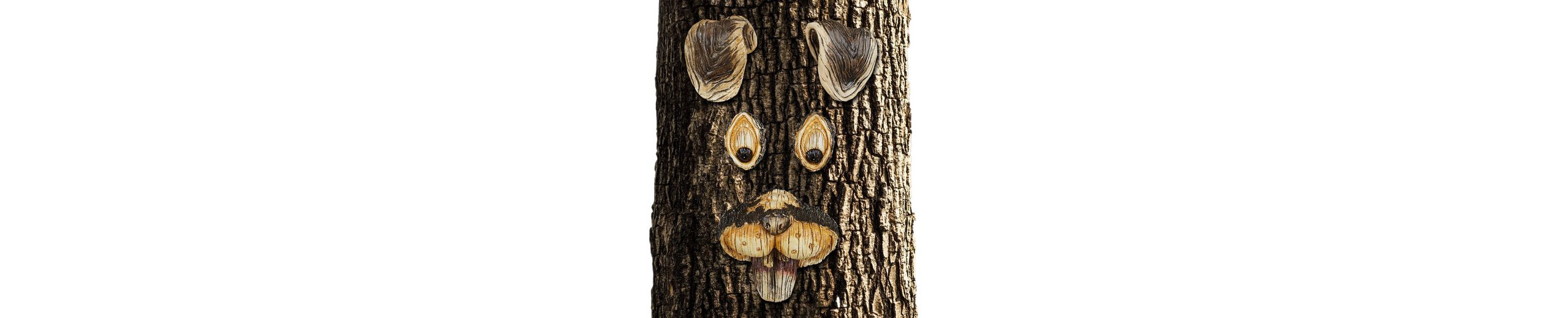 relaxdays Gartenfigur »Baumgesicht Hase«, Baumdeko: Mit der Baumstamm ...
