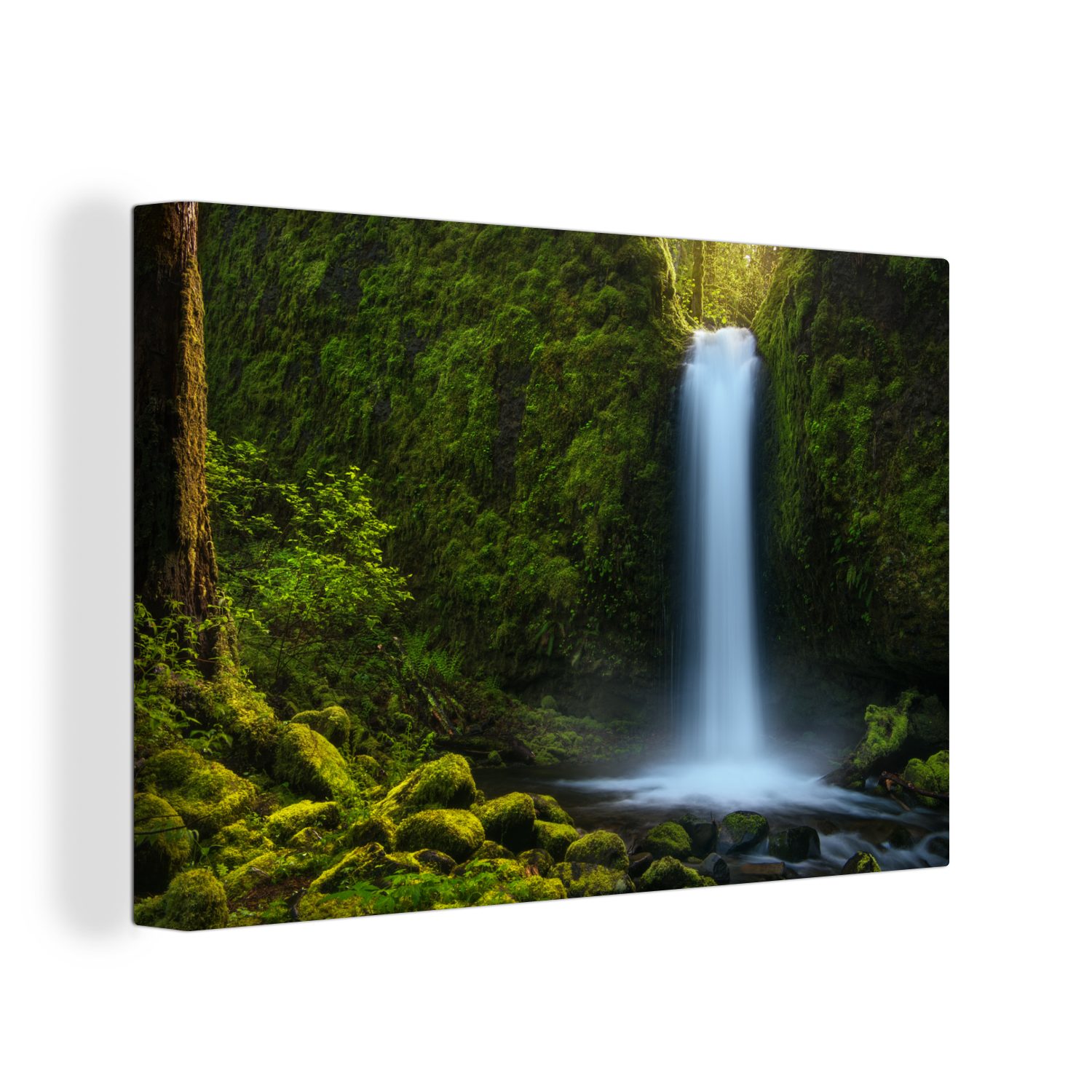 OneMillionCanvasses® Leinwandbild Dschungel - Wasserfall - Natur, Fotodruck (1 St), Leinwand ...