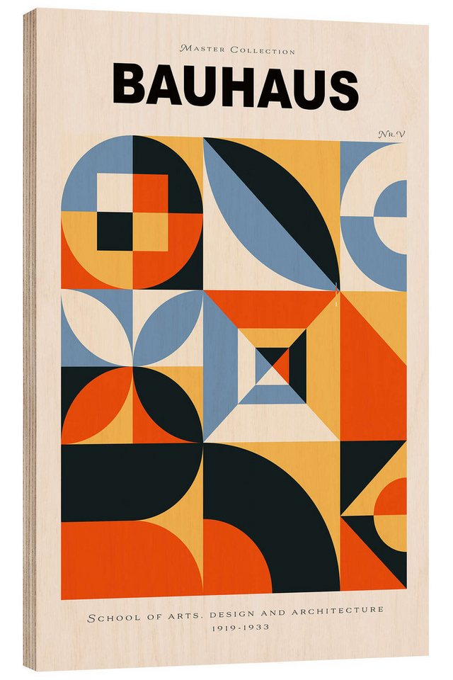 Posterlounge Holzbild Exhibition Posters Bauhaus Nr 5 Wohnzimmer Mid