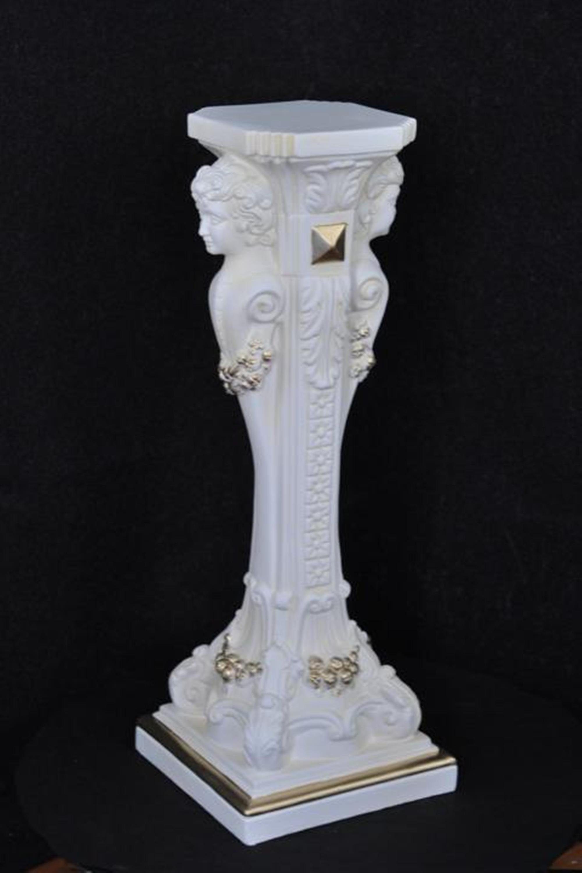 Jvmoebel Skulptur Medusa Säule Römische Säulen Marmor Skulptur Figur
