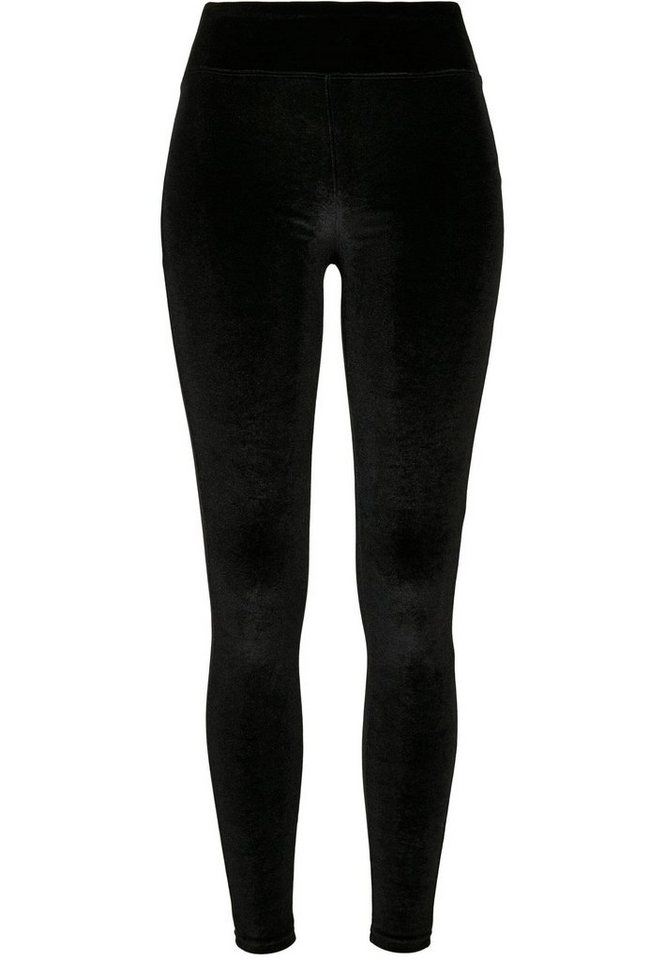 Urban Classics Leggings Damen Ladies High Waist Velvet Leggings 1 Tlg