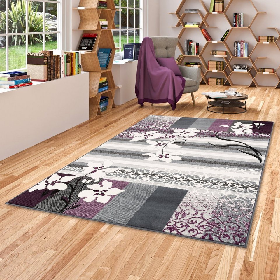 Pergamon Designteppich Modern Designer Velours Teppich Samba