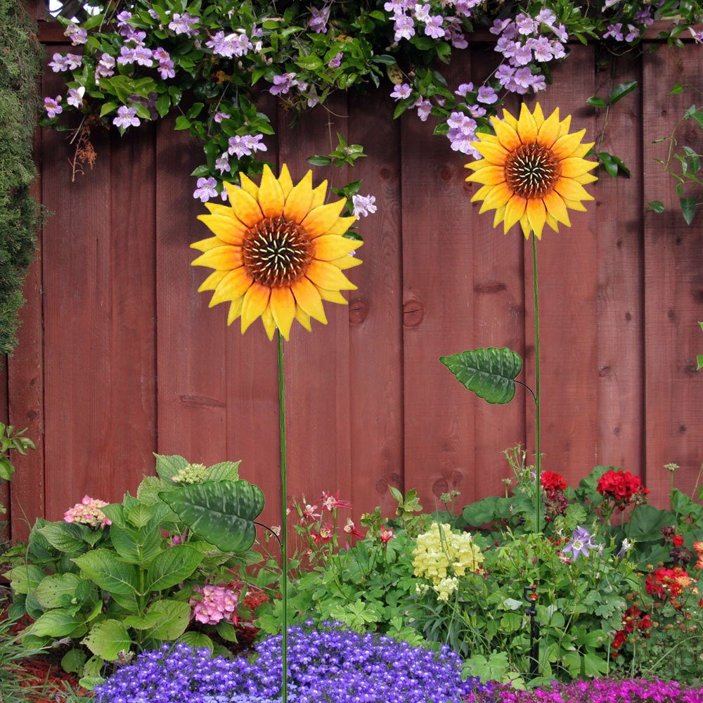 Etc Shop Dekofigur Gartendeko Für Draußen Blumen Gartenstecker Blume