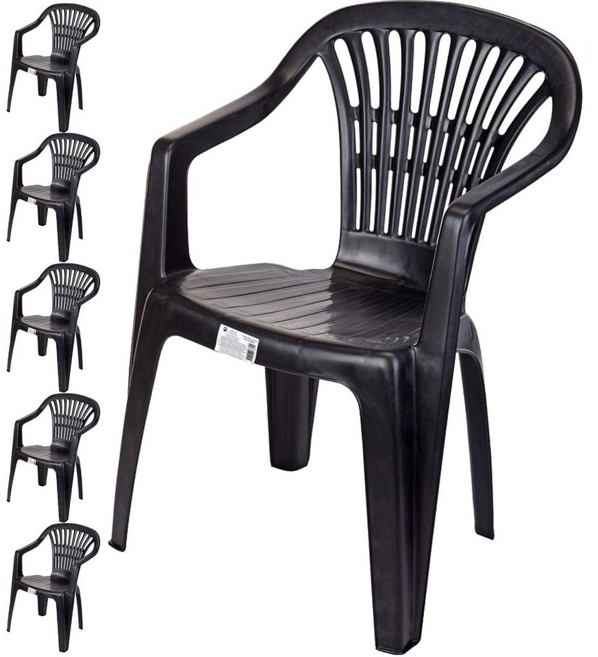 Progarden Stapelstuhl 6er Set Stapelbar Campingstuhl Gartenstuhl