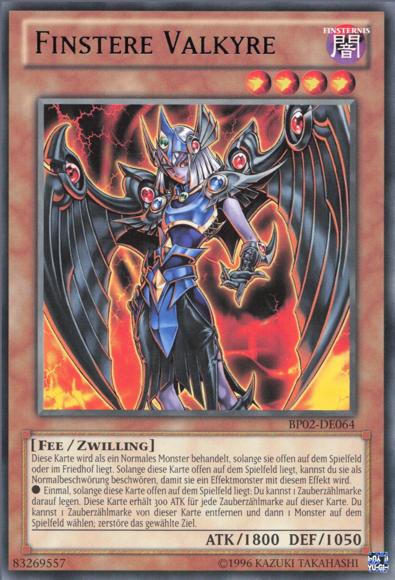 Recollectibles Sammelkarte Yugioh Karte Finstere Valkyre V 2 Deutsch