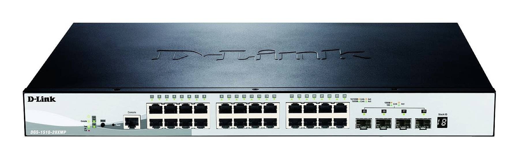 D-Link DGS-1510-28XMP 28Port PoE+ Switch Smart Managed Gigabit Stack 4x ...