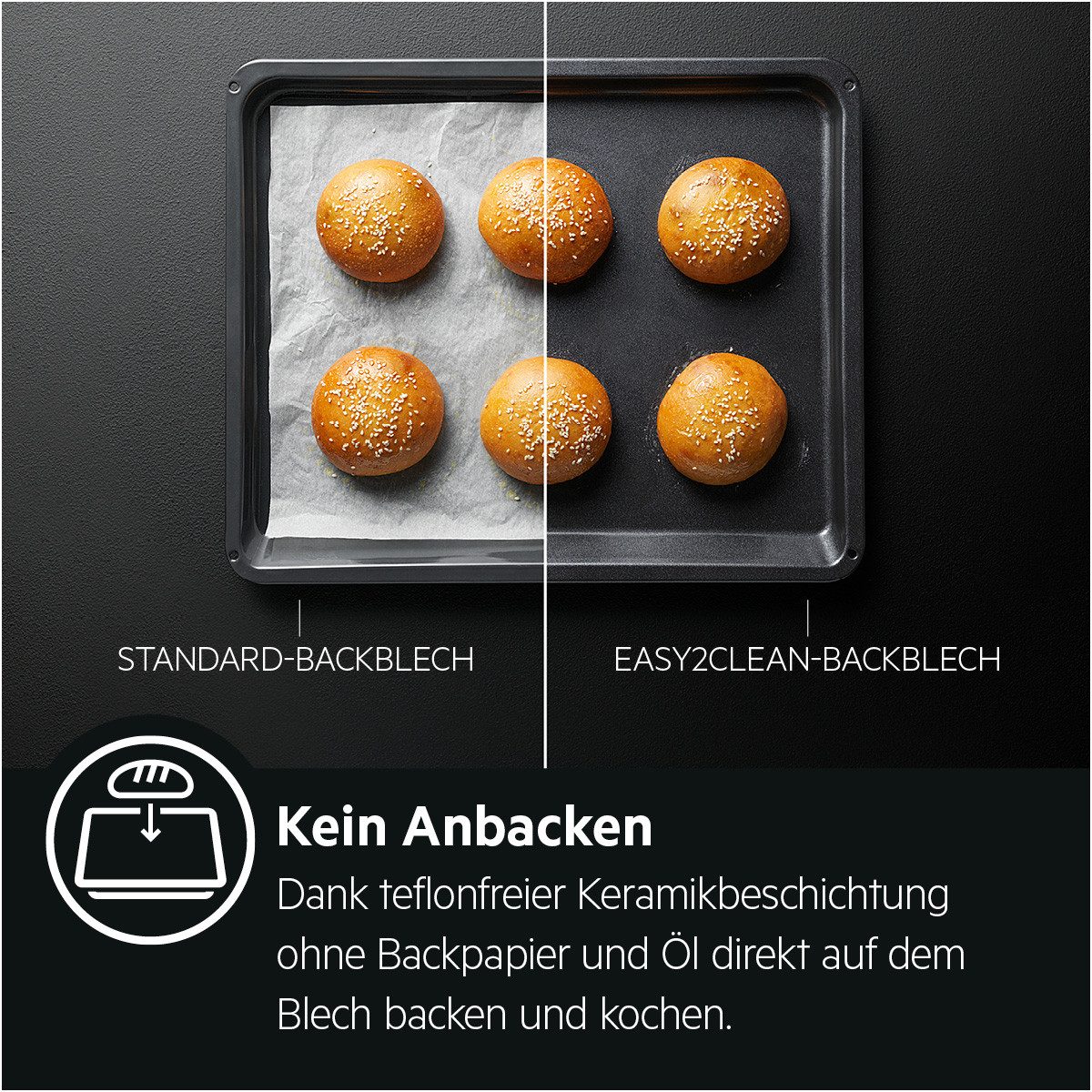 AEG Backblech Easy2Clean Antihaft – Backblech A9OOAF11, Metall, mit ...