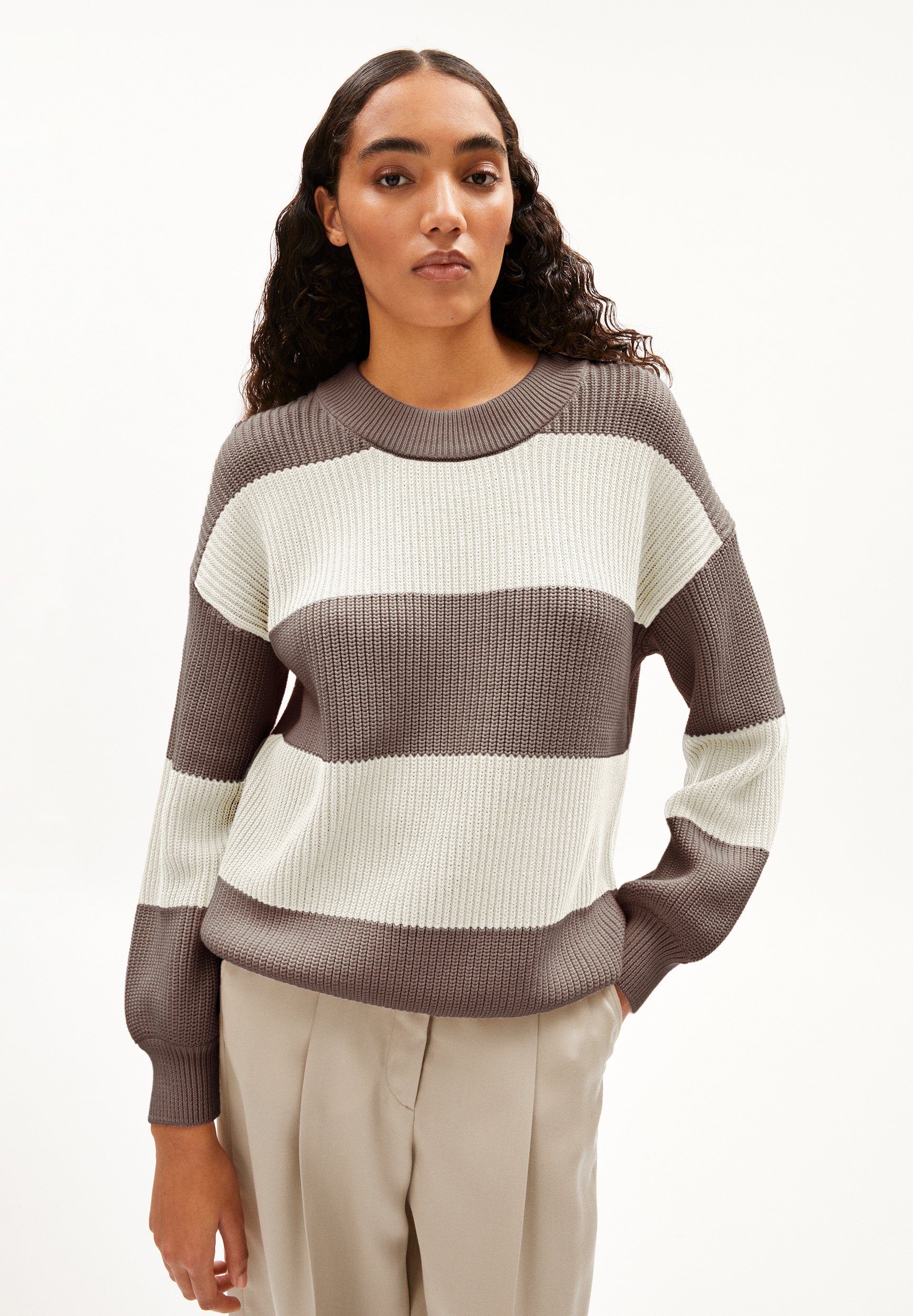 Armedangels Strickpullover Haayle Blockstripes Damen Gots Organic Cu