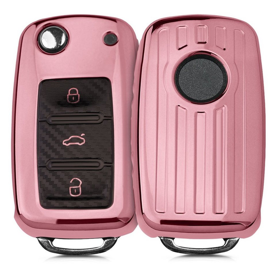 Kwmobile Schlüsseltasche Autoschlüssel Hülle Für Vw Skoda Seat Tpu