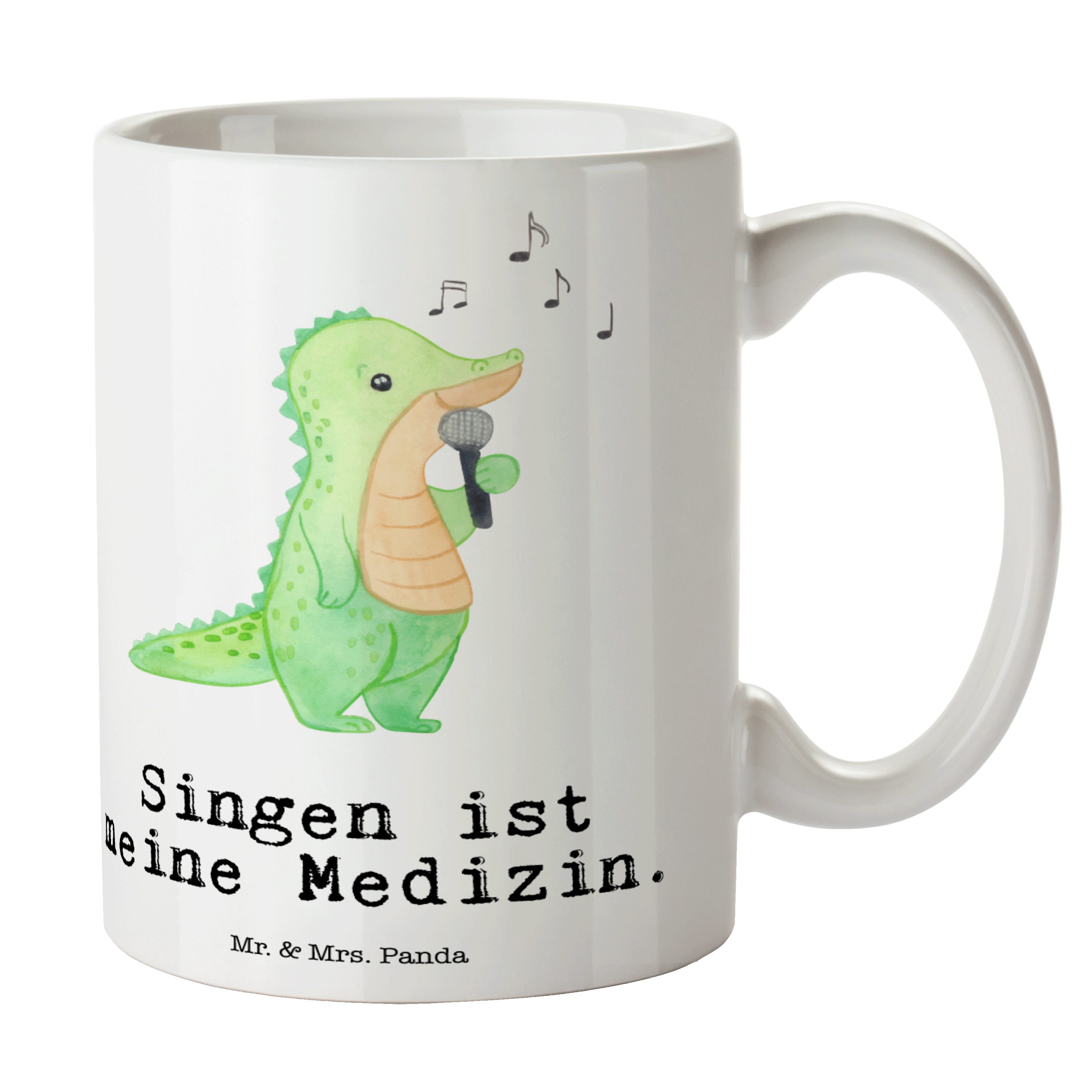 Mr And Mrs Panda Tasse Krokodil Singen Weiß Geschenk