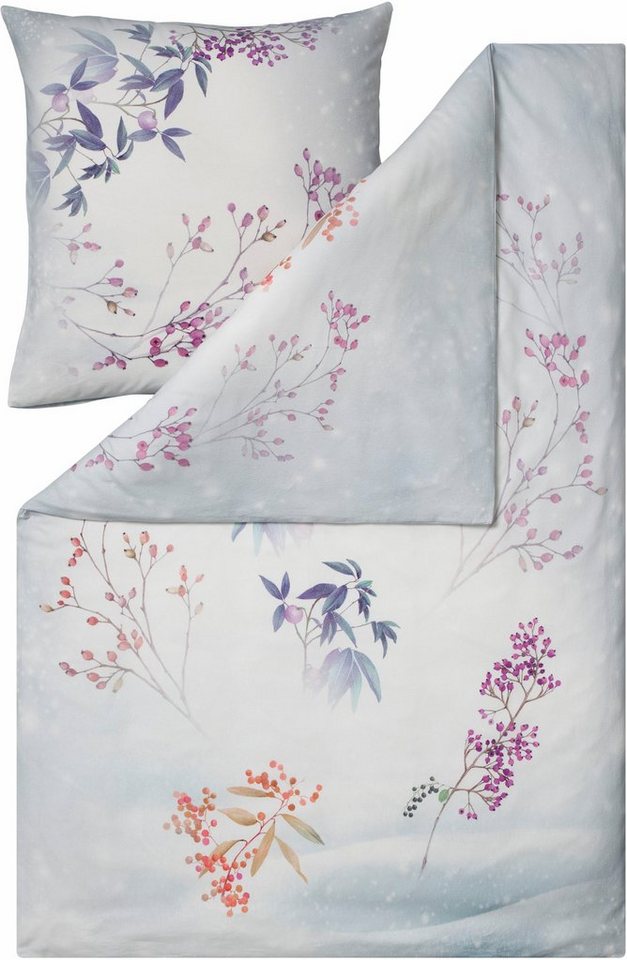 Bettwäsche Estella Kuschel Flanell Bettwäsche 135x200 Rosehip Gräser