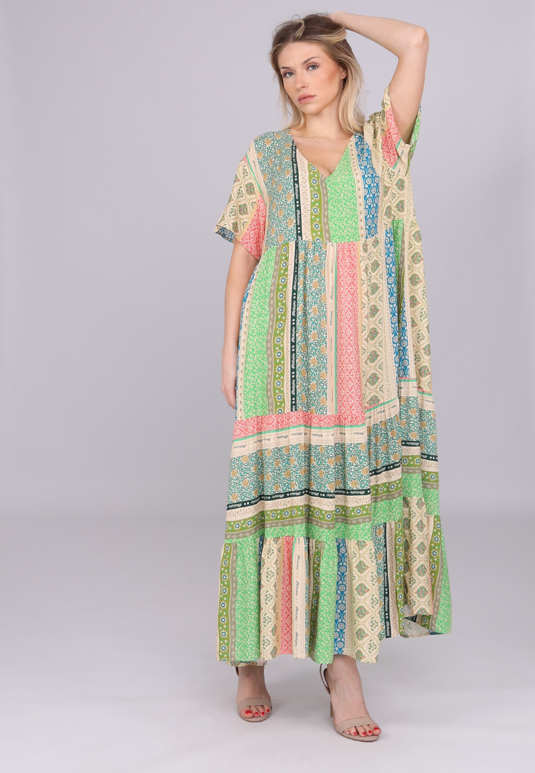 Yc Fashion And Style Sommerkleid Bohème Patchwork Maxikleid