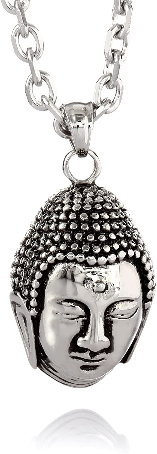 Karisma Kette mit Anhänger Karisma Edelstahl Buddha Anhänger mit Edelstahl Kette Höhe 28mm ...
