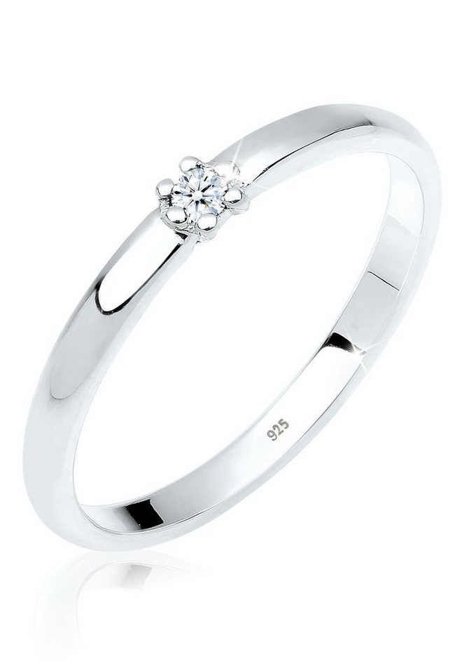 Diamore Diamantring »Verlobungsring Diamant 0.03 ct. 925er Silber ... Diamore Diamantring »Verlobungsring Diamant 0.03 ct. 925er Silber ...