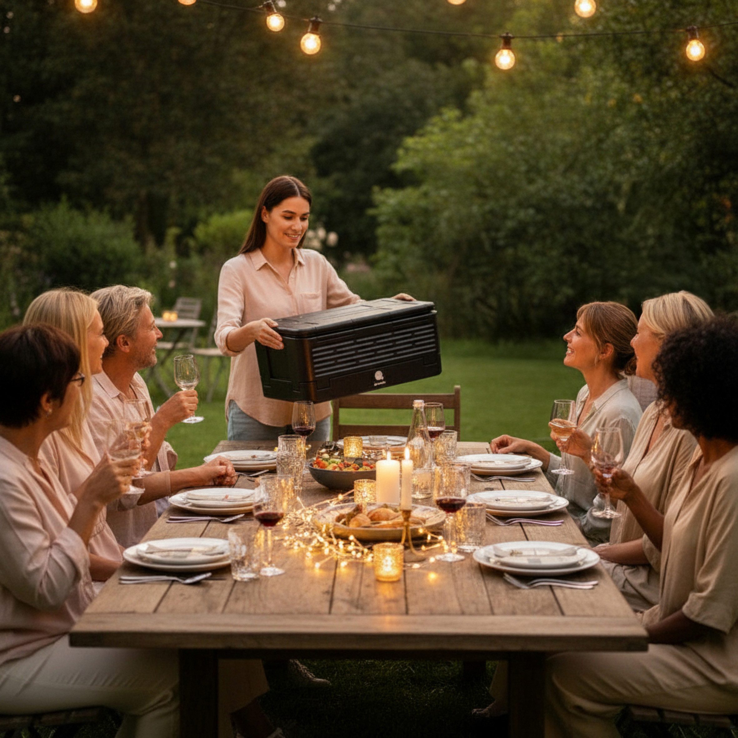 Spetebo Thermobehälter Thermobox faltbar schwarz zum Warmhalten und ...