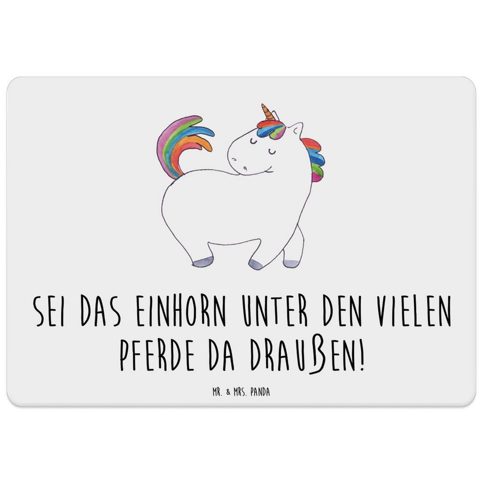 Platzset Einhorn Stolzieren Weiß Geschenk Tischset Tischsets