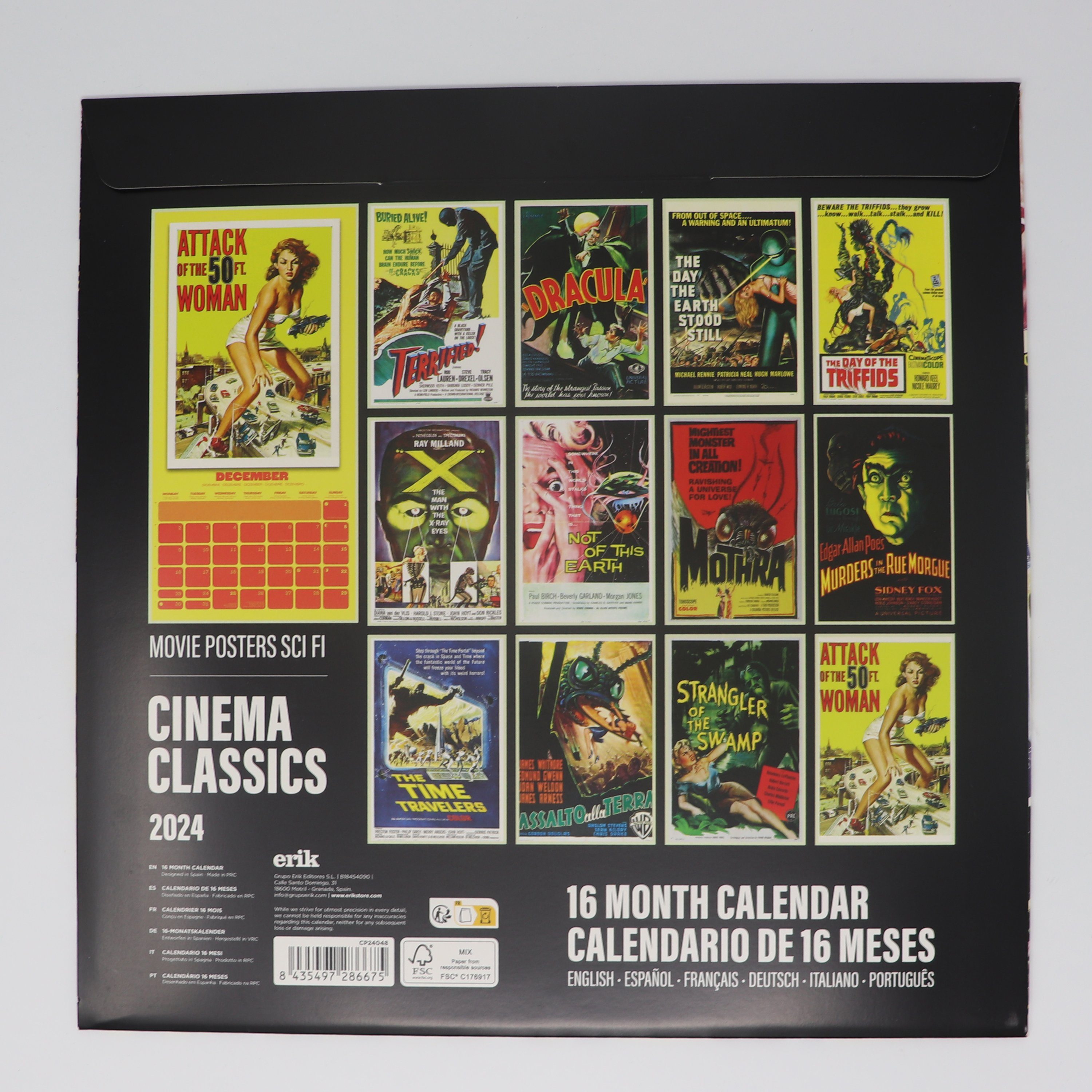 Grupo Erik Wandkalender Cinema Classics Kalender 2024 Sci-Fi