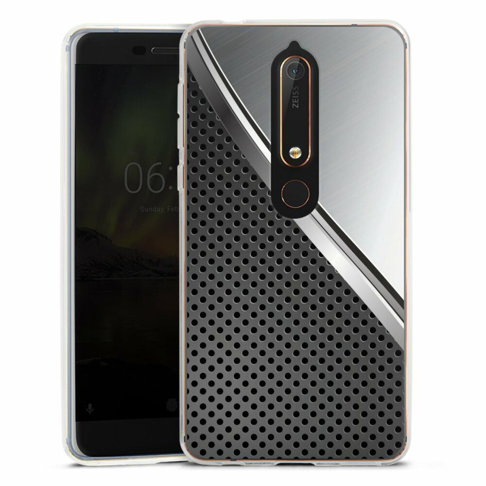 Deindesign Handyhülle Duo Metal Surface Silikon Hülle Bumper Case