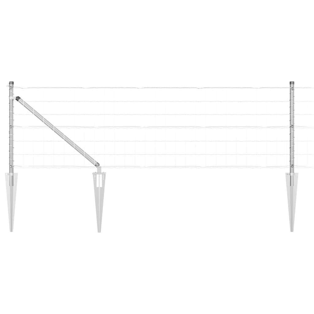 vidaXL Gartenzaun Schweißdrahtzaun mit Spikes 10 x 0,6 m (B x H), (1-St ...