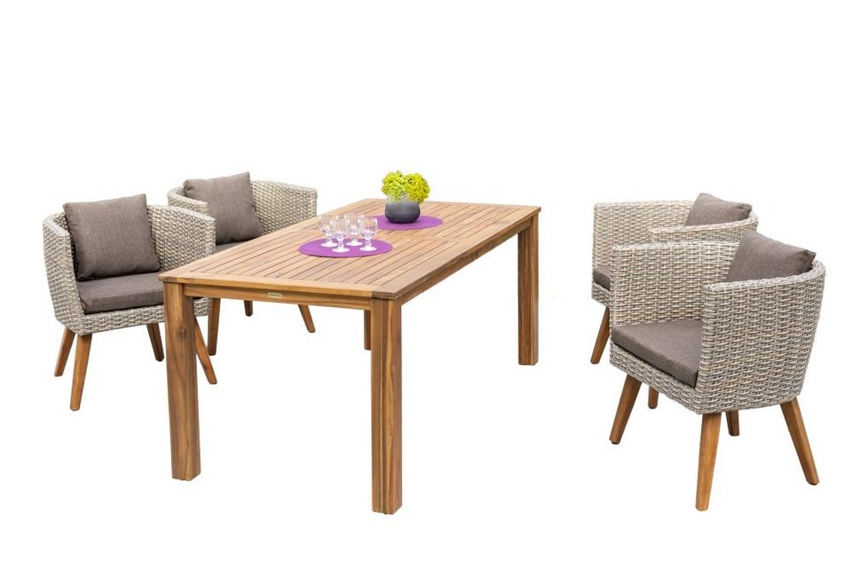 Gartenmöbel Ambiente Garten Essgruppe Caldas Set 5tlg 5tlg Set 4