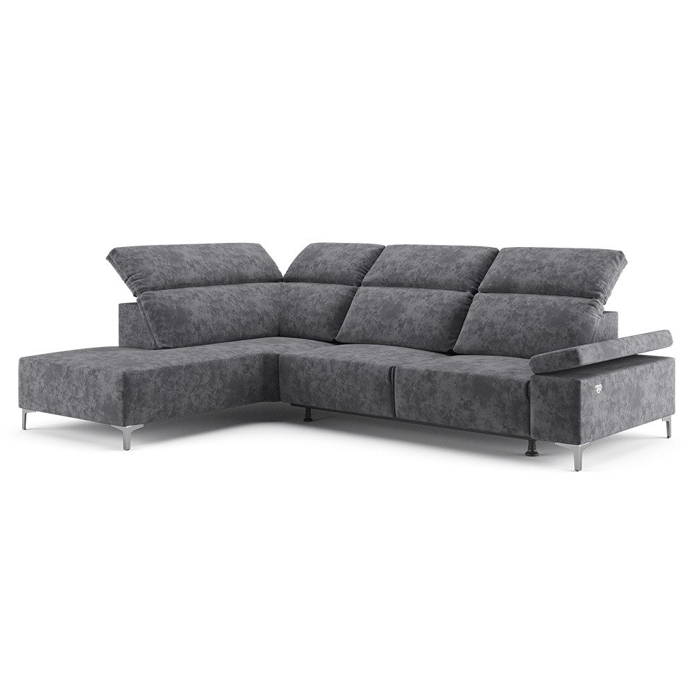 VitaliSpa® Ecksofa Loungesofa Boxspringsofa James Anthrazit ...