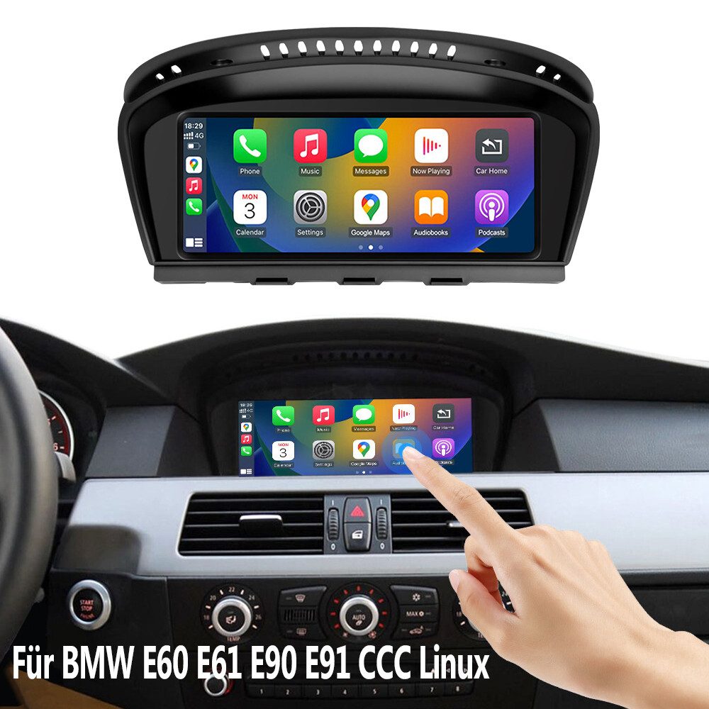 ESSGOO Für BMW E60 E61 E90 E91 CCC Linux CarPlay Android auto USB EQ 8 ...