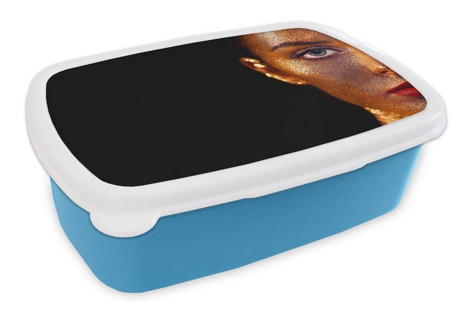 Muchowow Lunchbox Make Up Gold Frau Luxus Glitzer Kunst