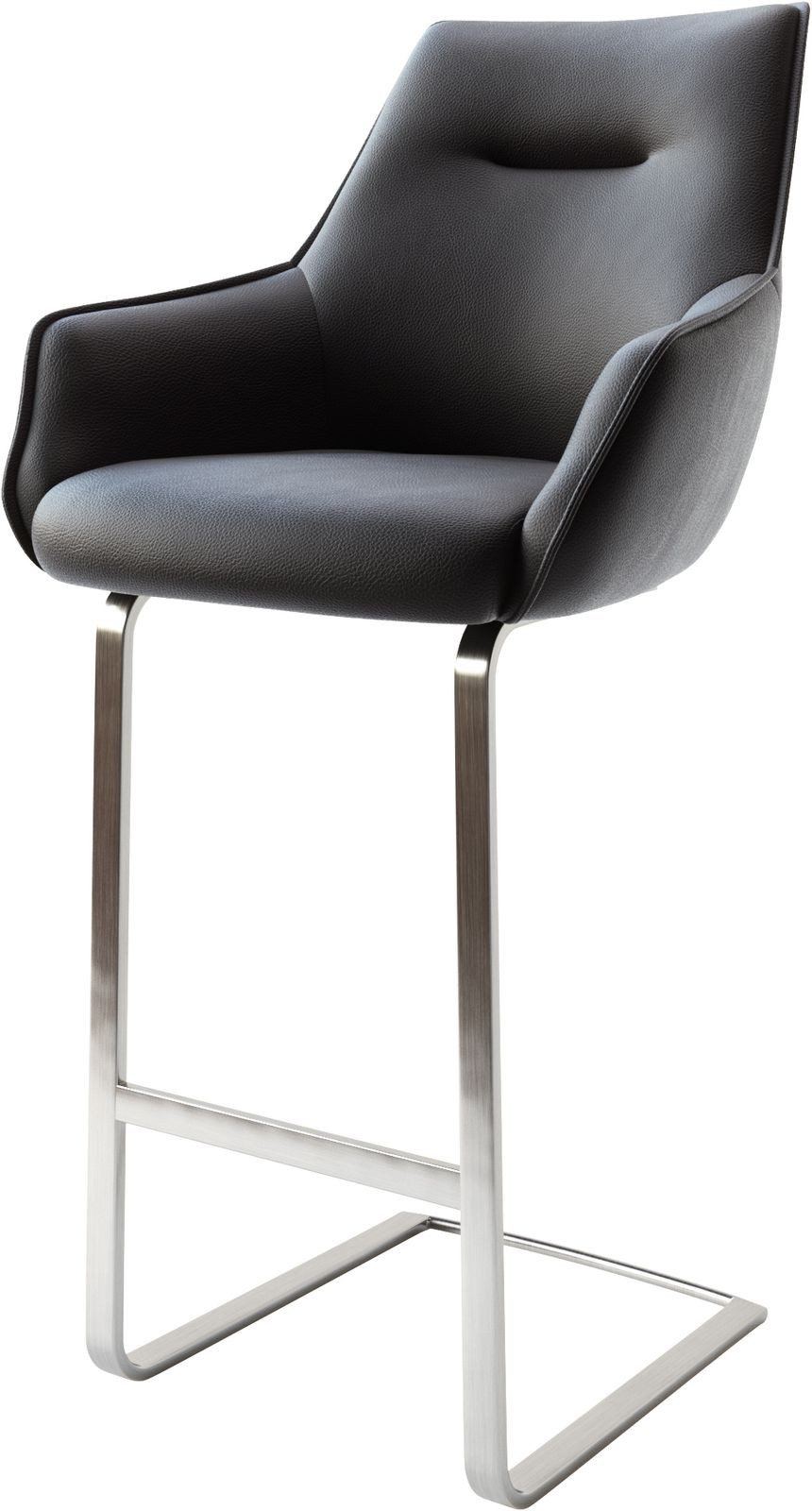 DELIFE Barhocker Alja-Flex, Freischwinger flach Edelstahl Cord ...