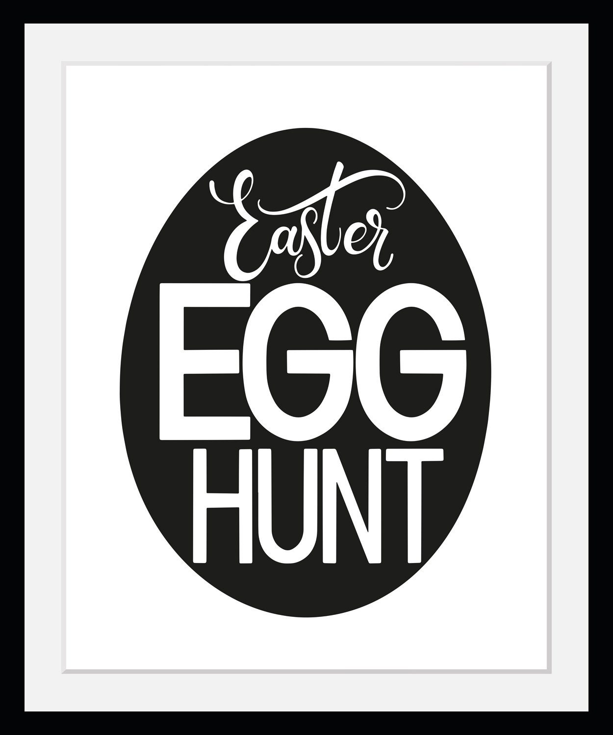 queence Bild mit Rahmen Ostern - Osterei - Gerahmter Digitaldruck - Wandbild, Easter Egg Hunt (1 ...