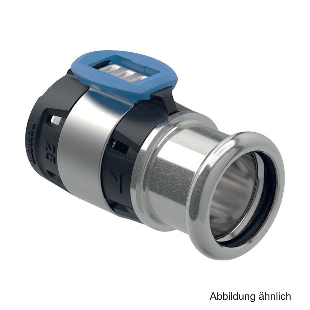 GEBERIT Wasserrohr Geberit FlowFit Übergang auf Mapress mit Pressmuffe, 16 x 15 mm