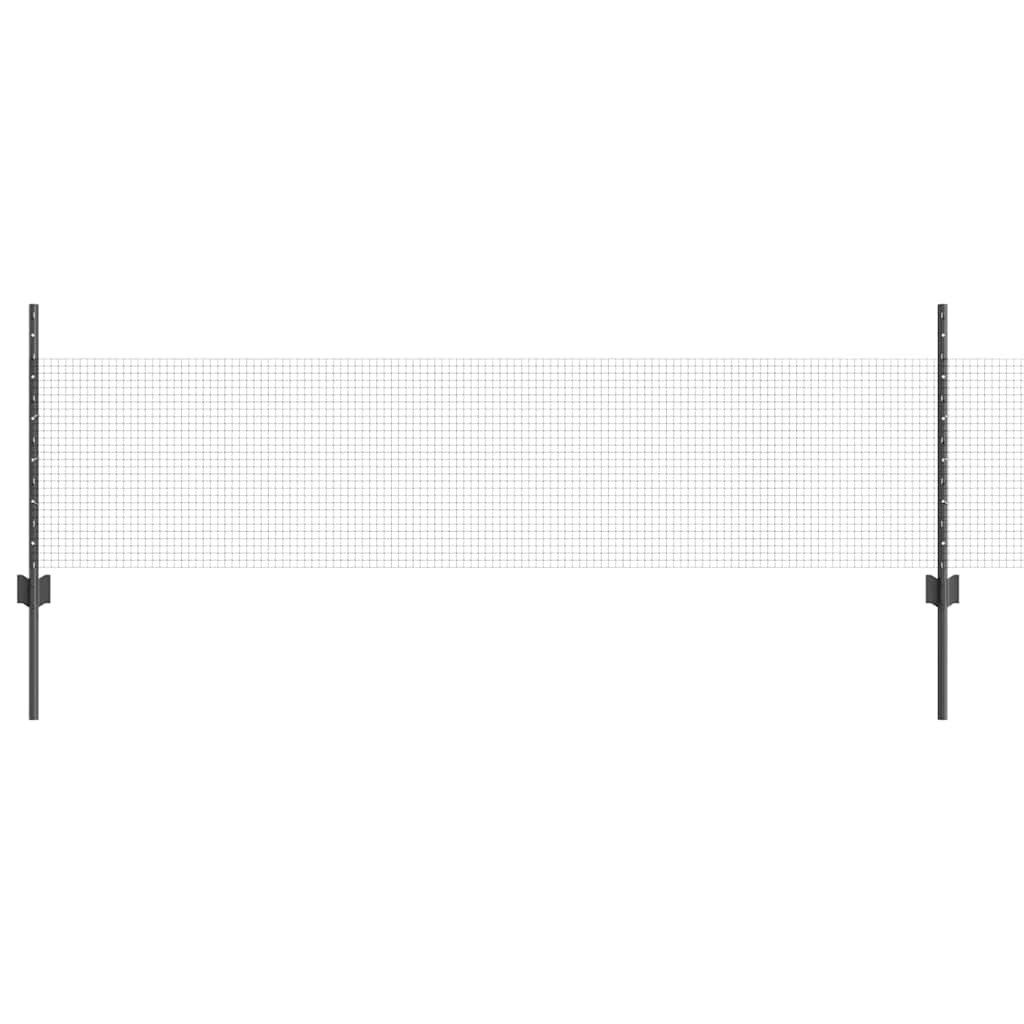 vidaXL Zaun, Zaun mit Pfosten Grün 0,5 x 25 m Stahl, Gartenzaun