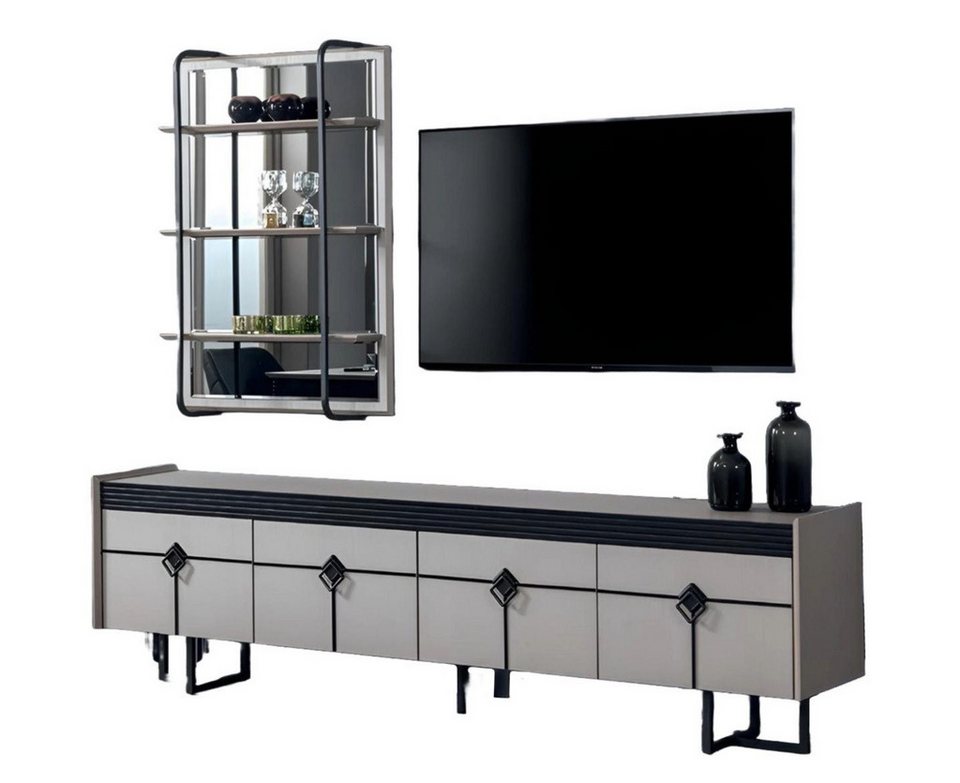 Xlmoebel Wohnwand Neues Wohnzimmer Set Mit Tv Ständer Regalen Und