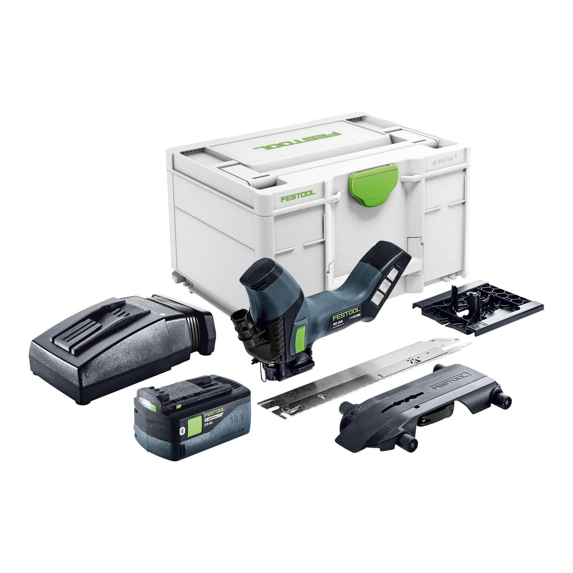 FESTOOL Akku-Säge ISC 240 EB-Basic 18 V 240 mm + 2x Akku 8,0 Ah ...