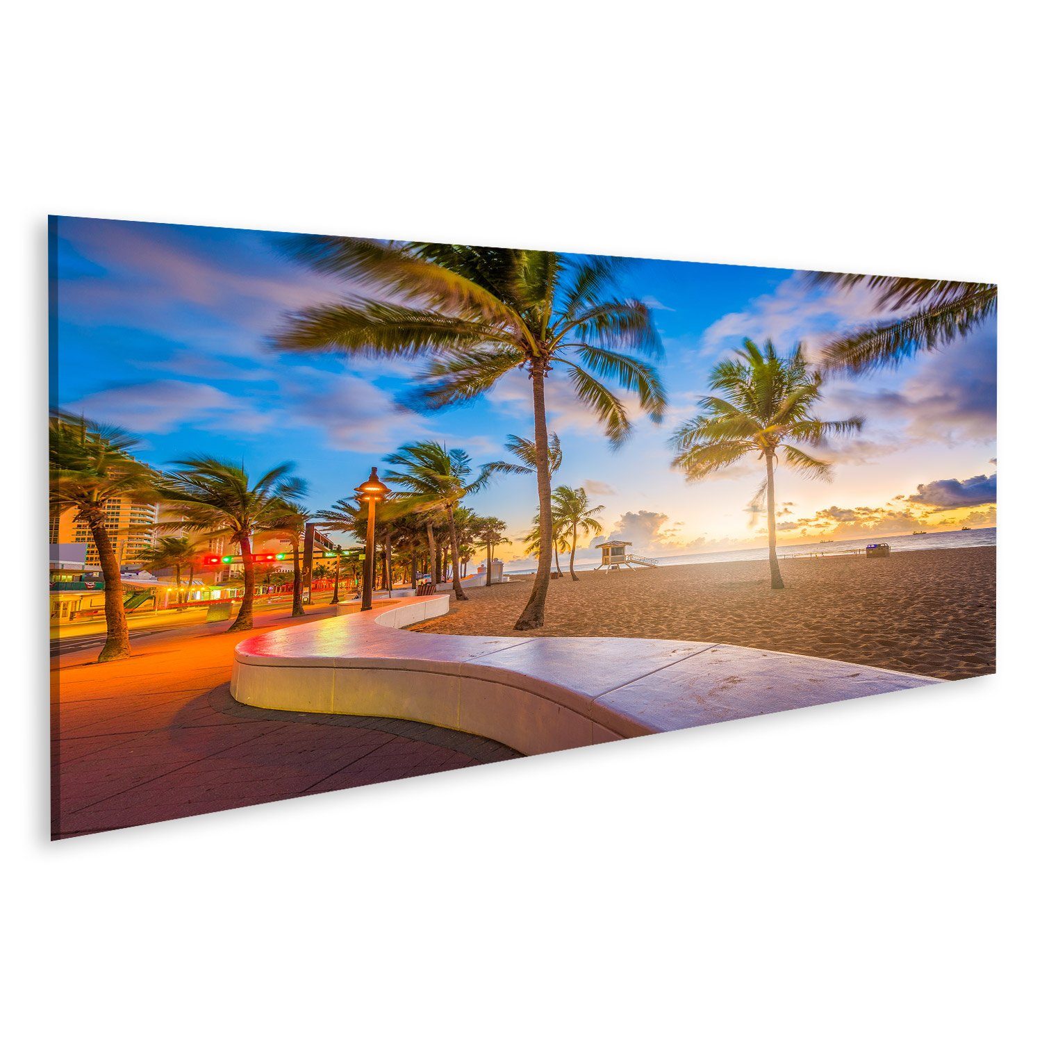 islandburner Leinwandbild Bild auf Leinwand Fort Lauderdale Beach Florida Usa Im Morgengrauen W