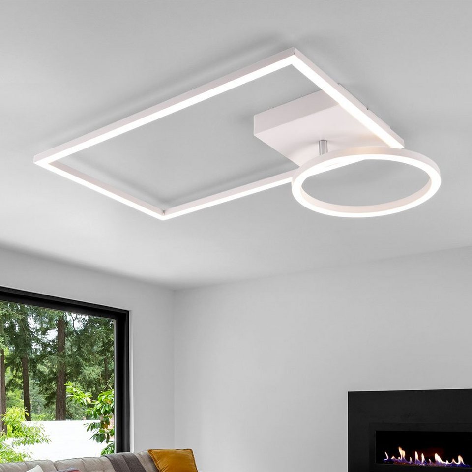 Etc Shop Deckenleuchte Led Design Decken Lampe Weiß Schwenkbar Wohn