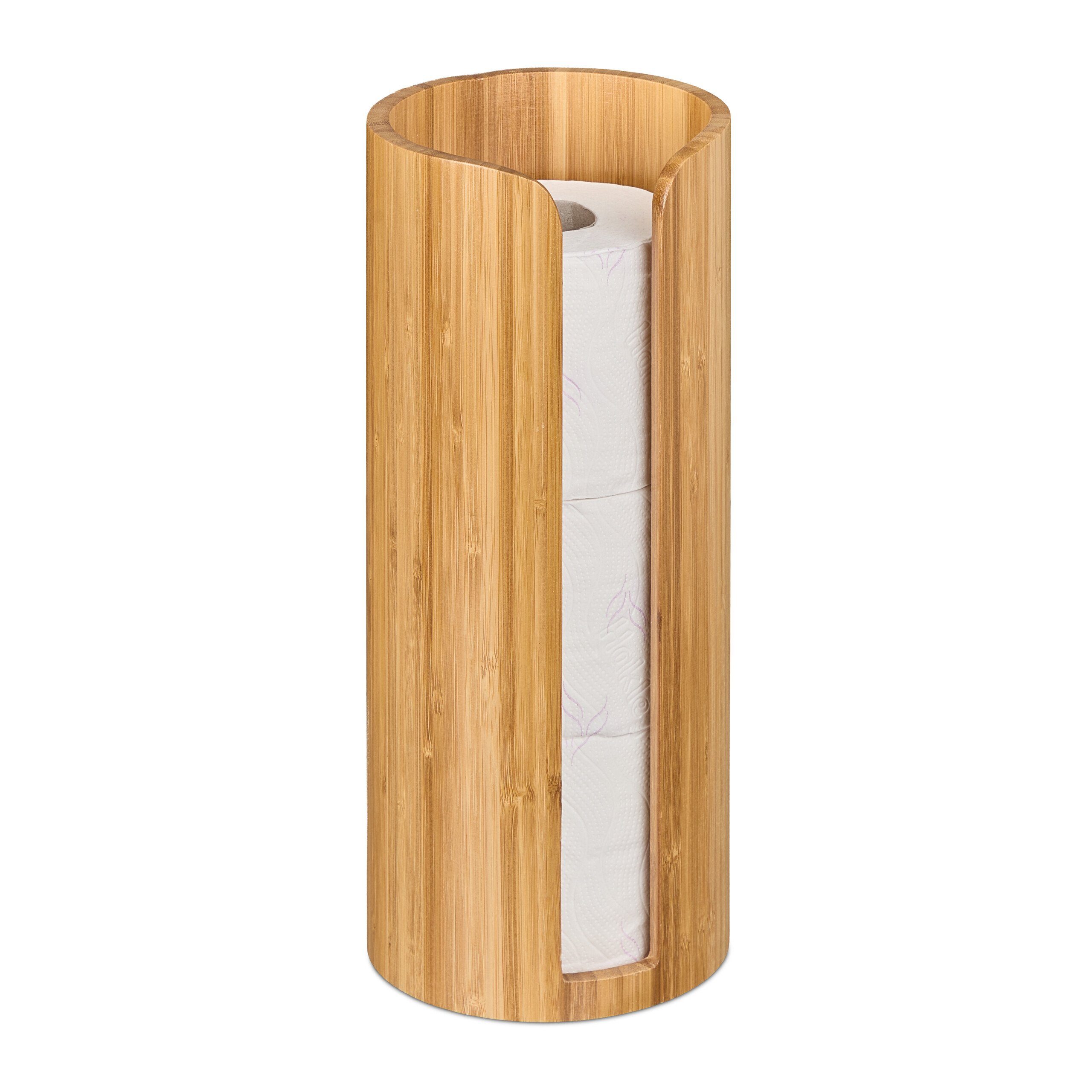 Relaxdays Toiletten Ersatzrollenhalter Toilettenpapier Aufbewahrung Aus