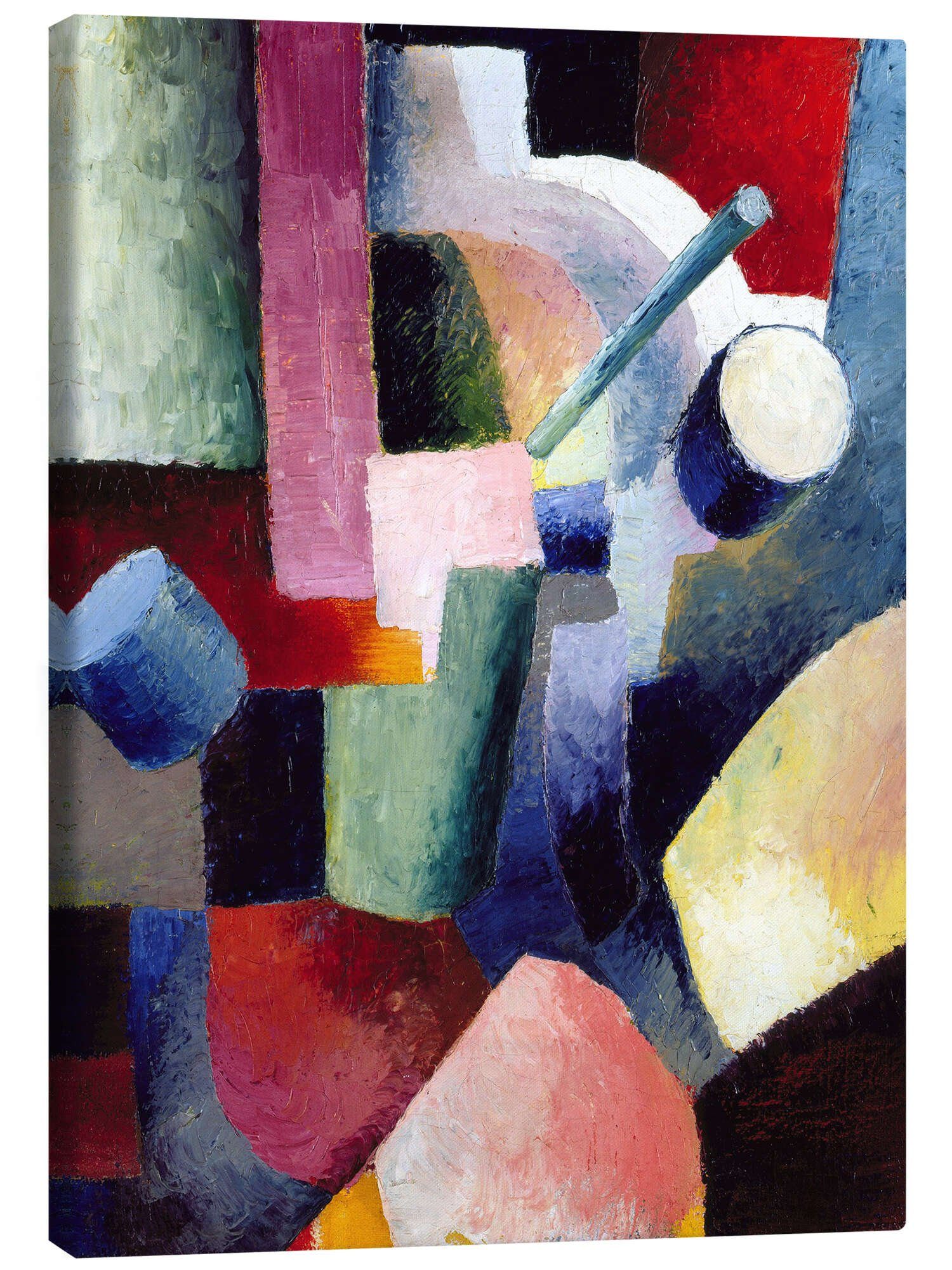 Posterlounge Leinwandbild August Macke Farbige Formenkomposition