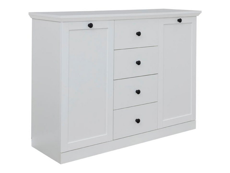Ebuy24 Sideboard Brax Sideboard 2 Türen Und 4 Schubladen Weiss